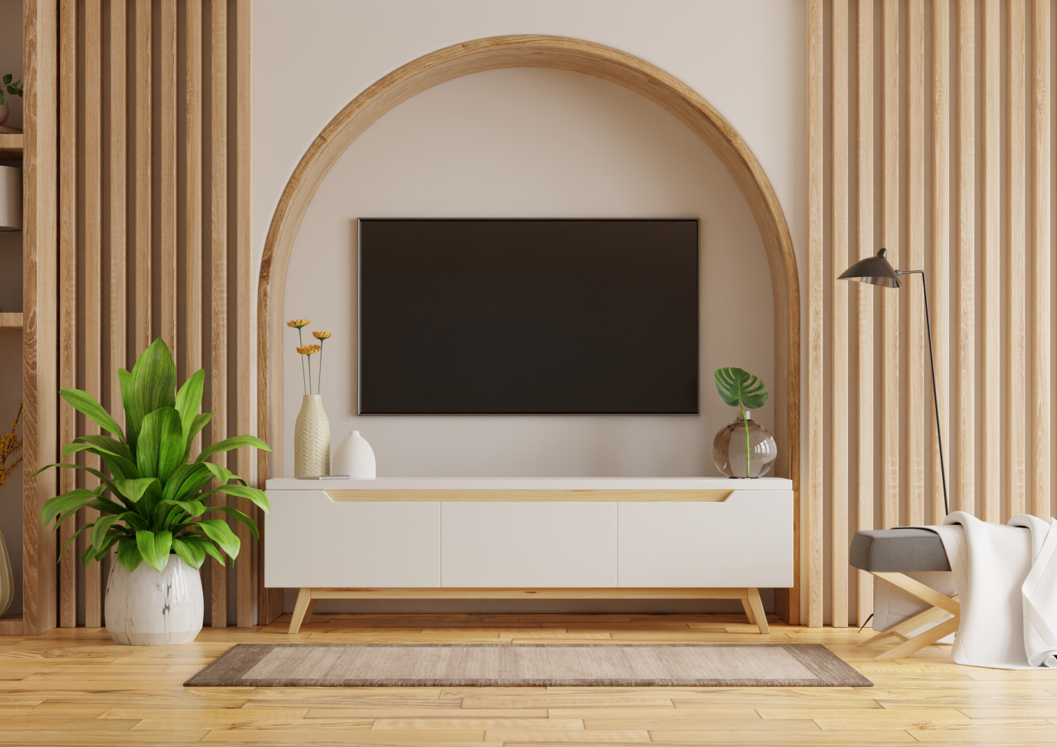 10 traumhafte Ideen für die Gestaltung deiner TV Wand - Majaspiration