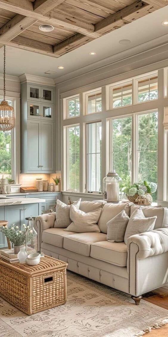 22 traumhafte Ideen für ein romantisches Wohnzimmer im Landhausstil ...