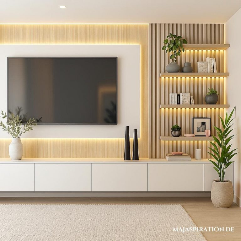 10 traumhafte Ideen für die Gestaltung deiner TV Wand - für jeden ...