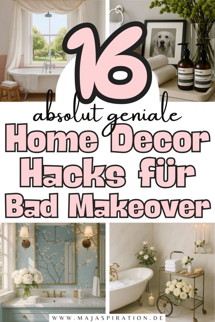 Bad Makeover - mit diesen 16 simplen Home Decor Hacks brauchst du ...