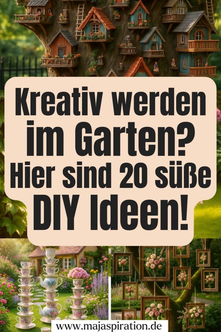 20 kreative DIY Ideen für eine zauberhafte Garten Dekoration - Majaspiration